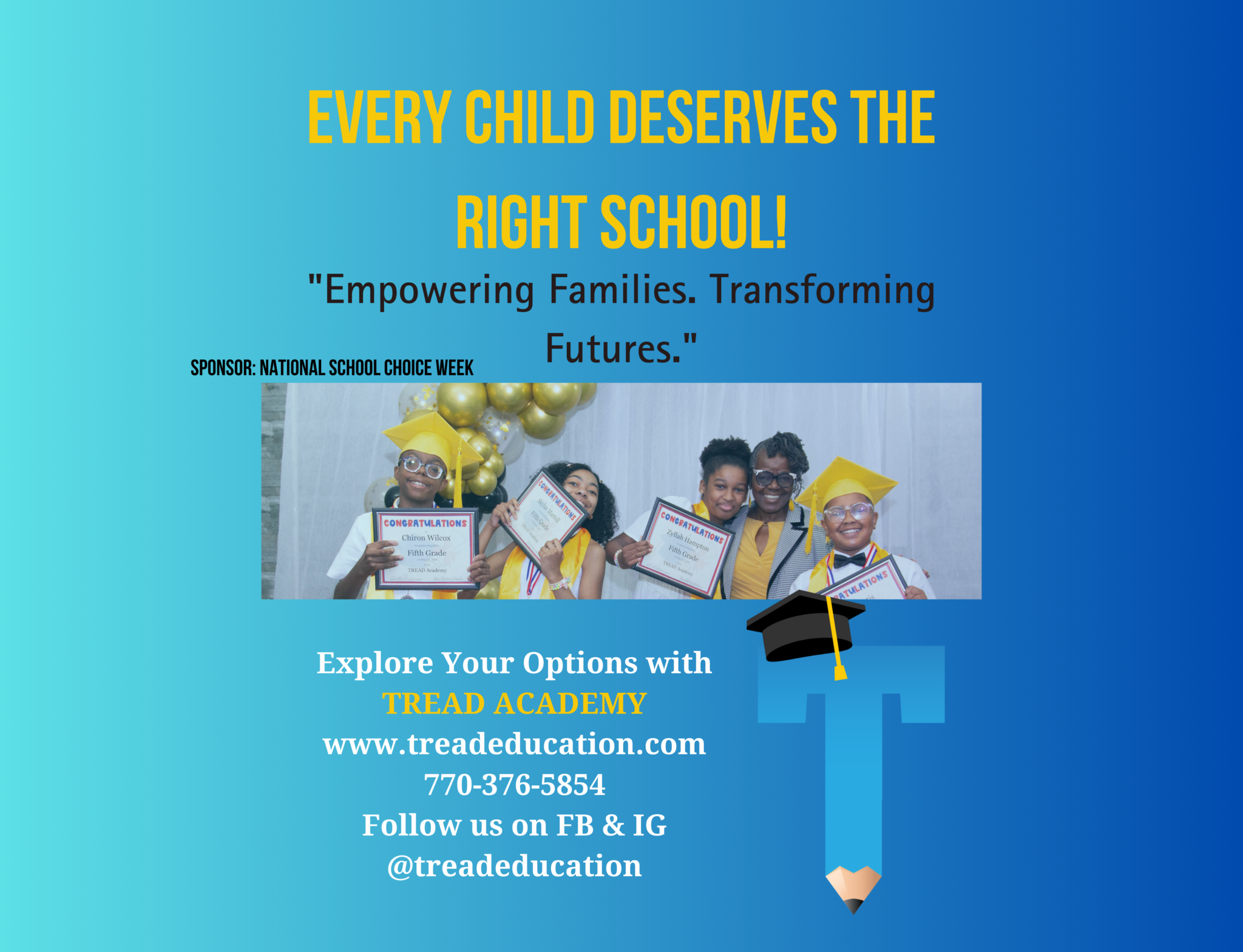 Every Child Deserves the Right School! – TREAD